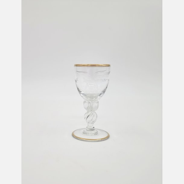 Køb Snapseglas med guldkant - Mågeglas