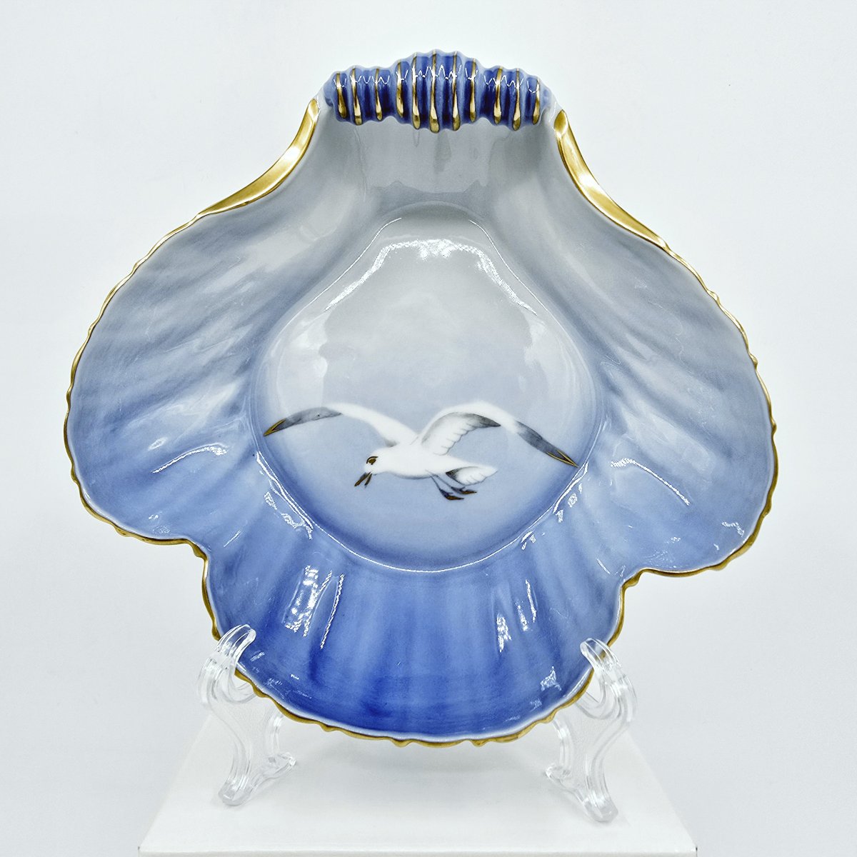 Mågestel Musling Skål nr. 42 Med Guldkant